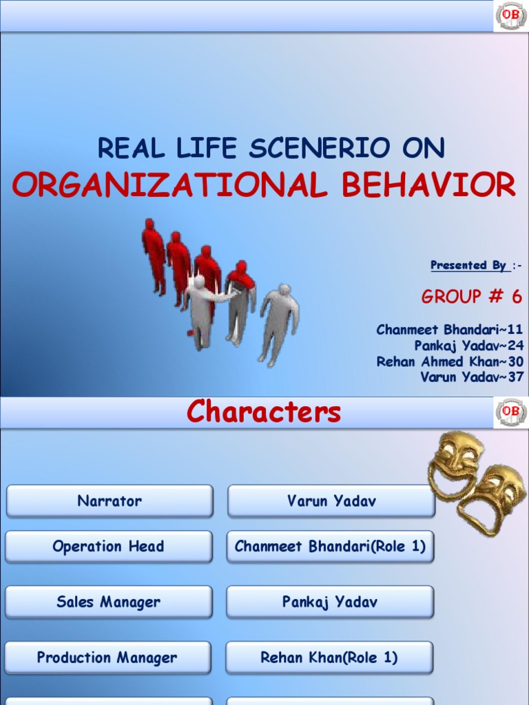 Real Life Scenerio On: Organizational Behavior | PDF