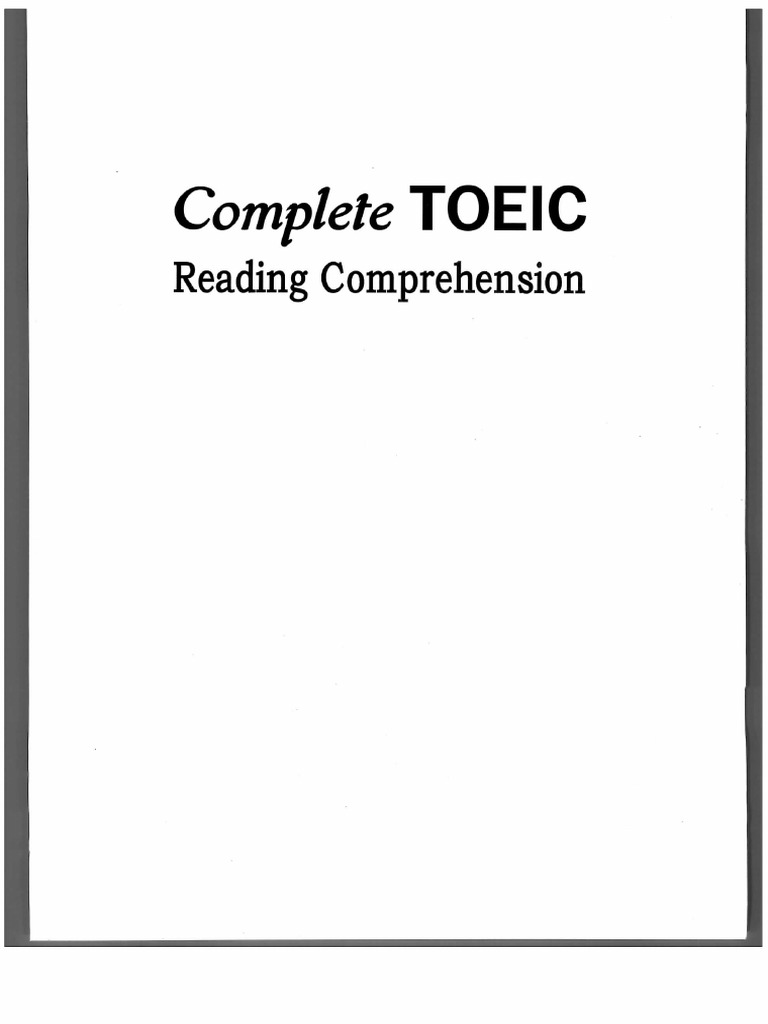 Complete TOEIC Reading | PDF