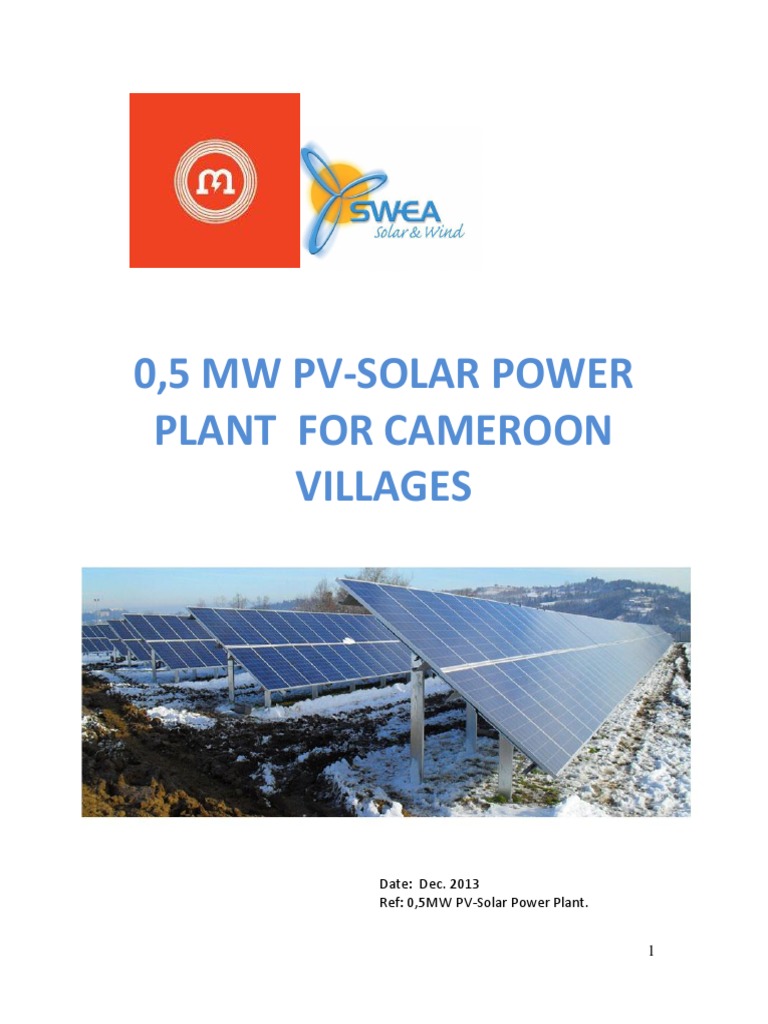05 MW Pv-Solar Power Plant Brochure Dec 2013 | PDF | Power Station ...