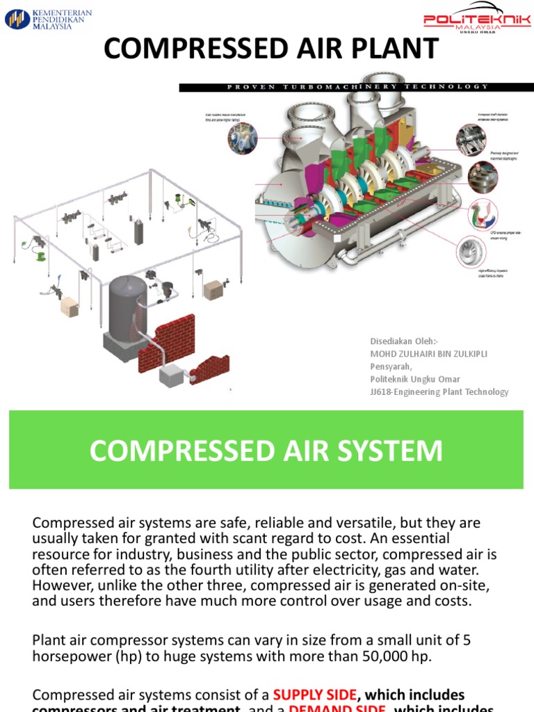 Compressed Air Plant | PDF | Gas Compressor | Pump