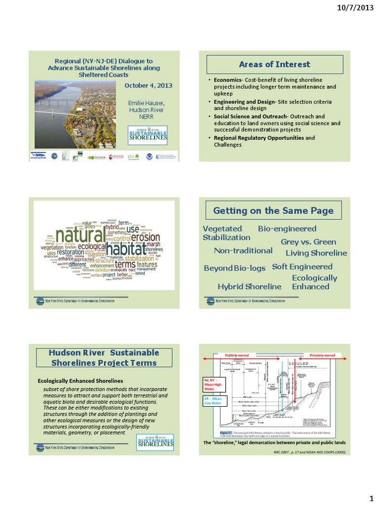 Regional (NY-NJ-DE) Dialogue To Advance Sustainable Shorelines Along ...