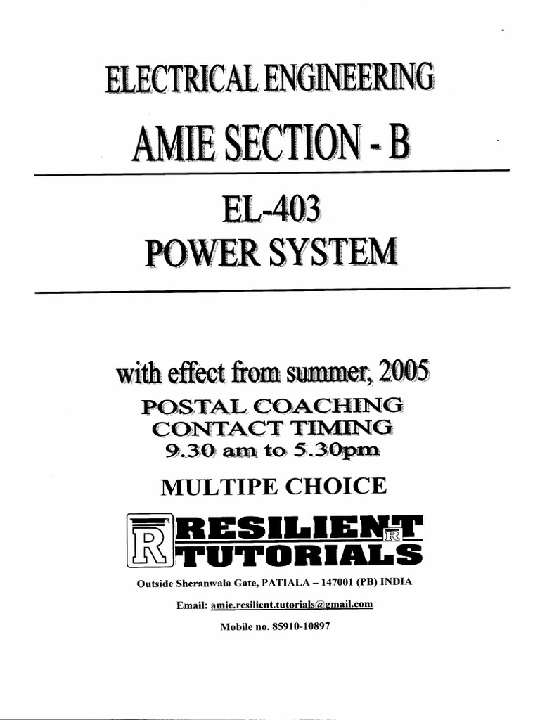 Amie Electrical Engineering Multipe Choice | PDF | Foreign Language Studies