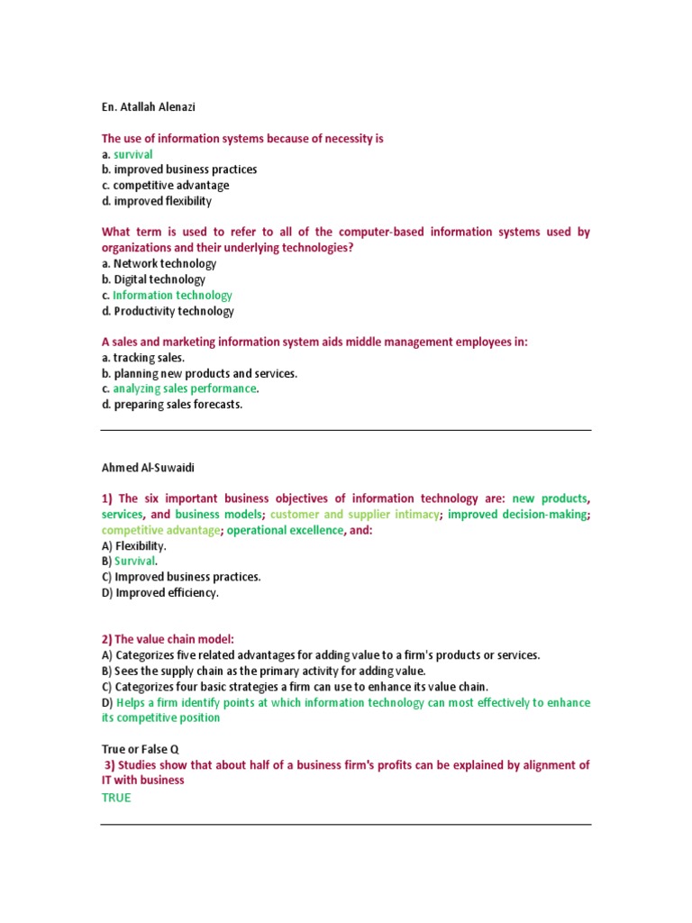 MIS Midterm Exam 1 | PDF | Databases | Decision Support System
