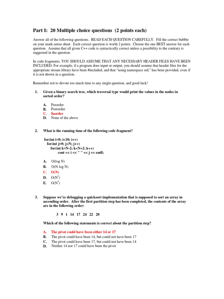 C Mcq Pdf Queue Abstract Data Type Computer Data