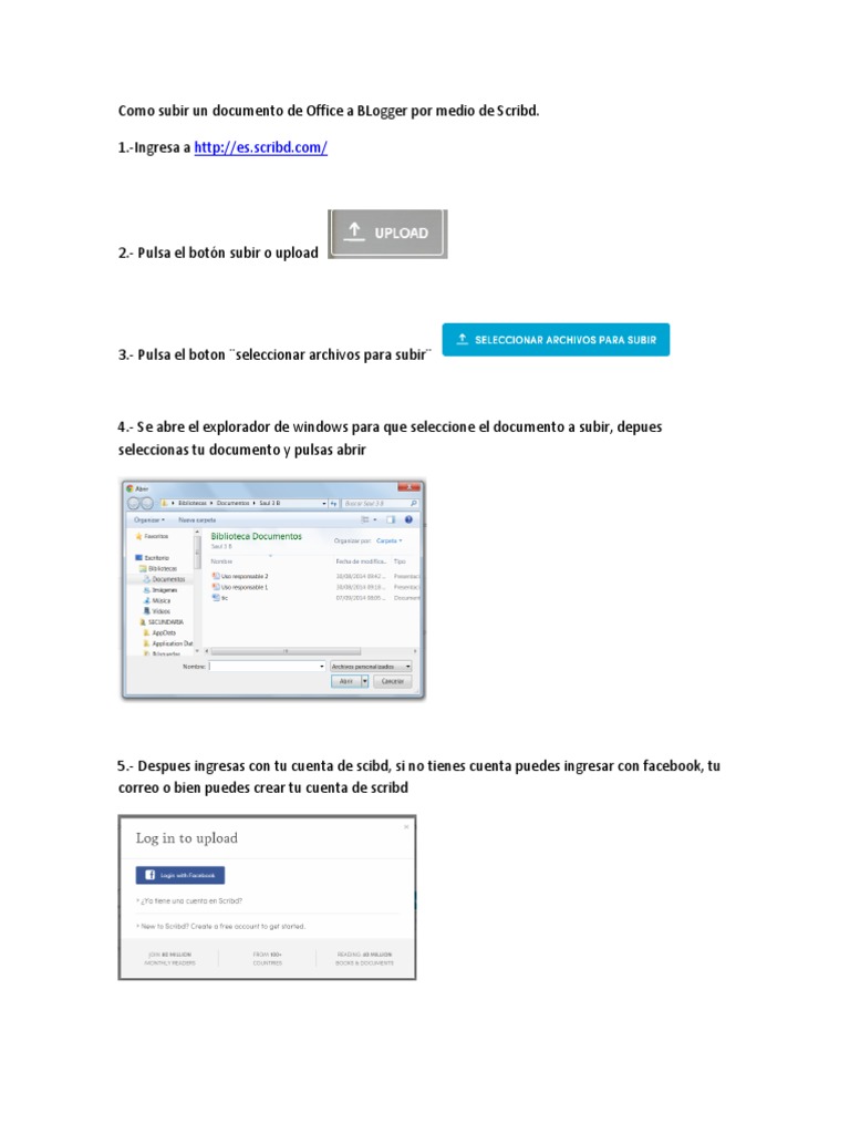 Como Subir Un Documento de Office A BLogger Por Medio de Scribd | PDF | Informática