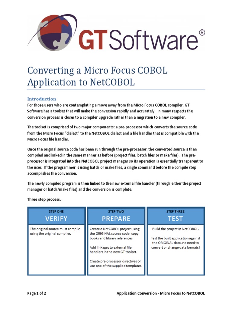 Converting a Micro Focus COBOL Application to NetCOBOL | Compiler | Source Code
