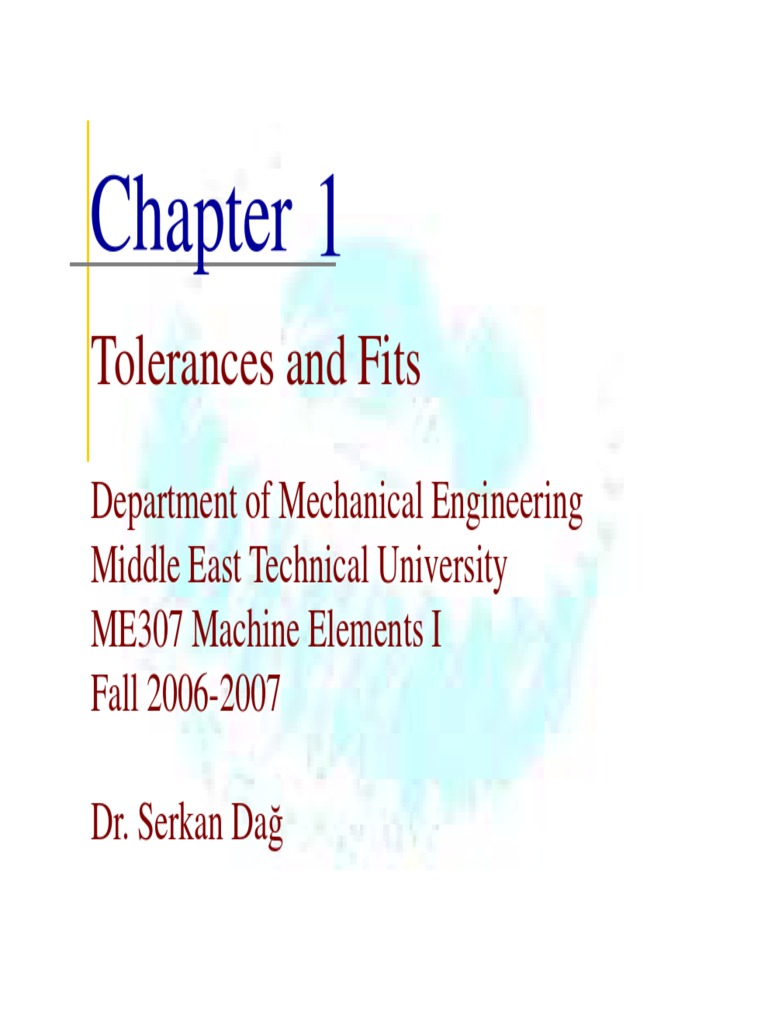 Tolerances and Fits in Mechanical Design | PDF | Engineering Tolerance ...