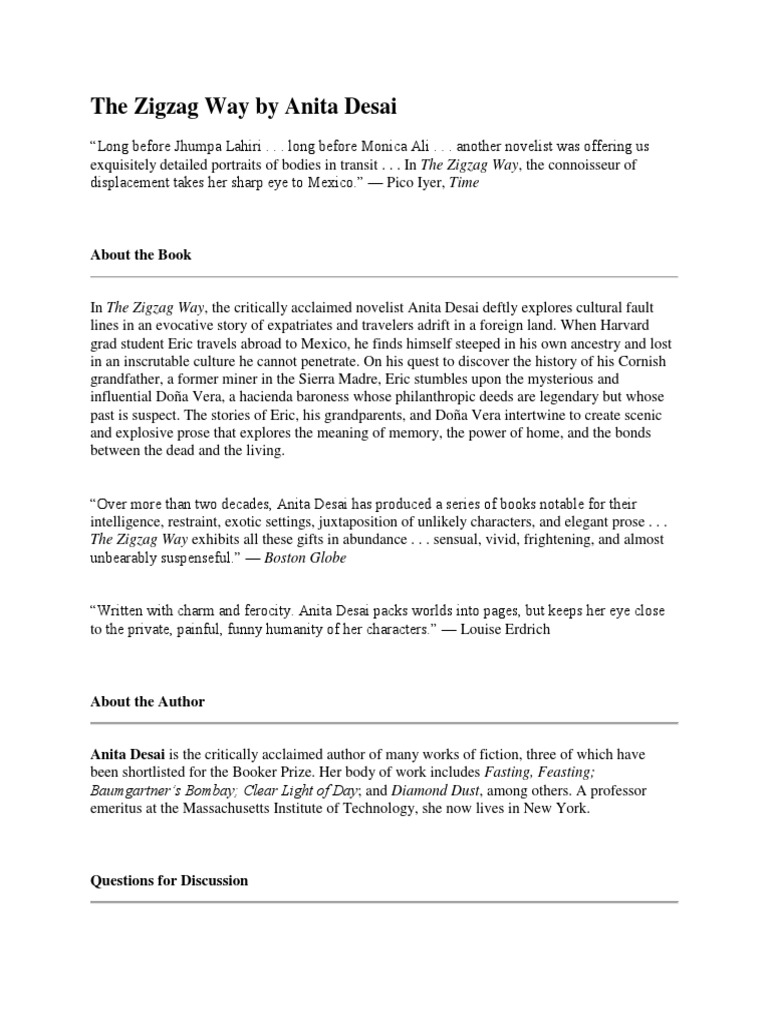 The Zigzag Way: A Journey of Displacement | PDF | Young Adult