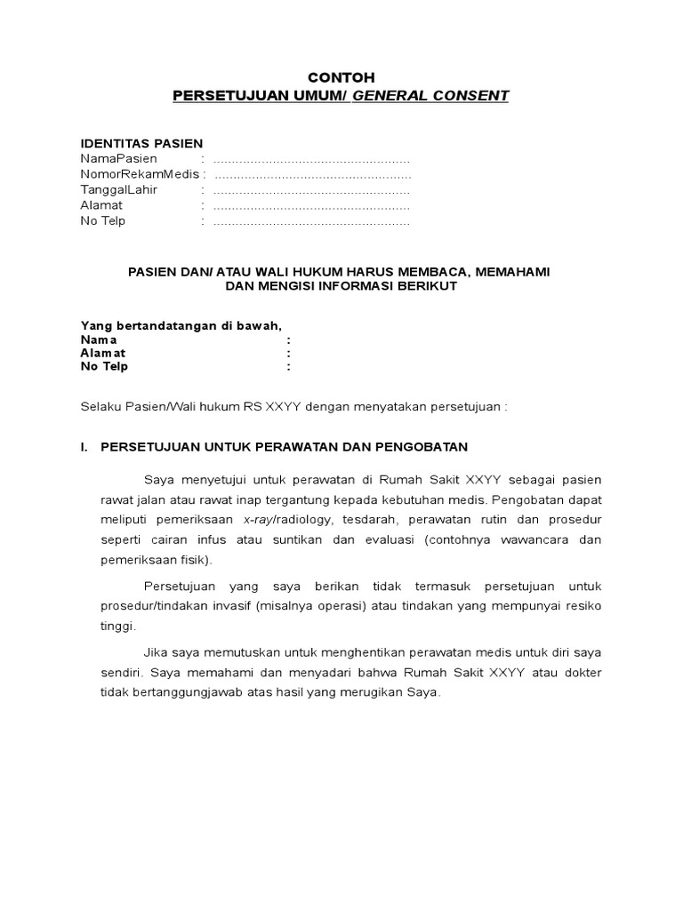 Contoh General Consent | PDF