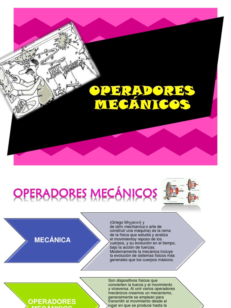 Operadores Mecanicos | PDF | Engranaje | Palanca