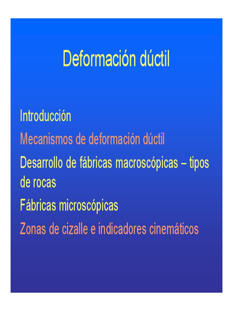 Deformación Dúctil | Dislocación | Roca (geología)
