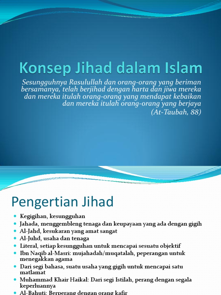 Konsep Jihad Dalam Islam | PDF