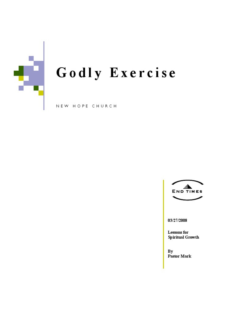 Godly Exercise: New Hope Church | Download Free PDF | Grace In ...