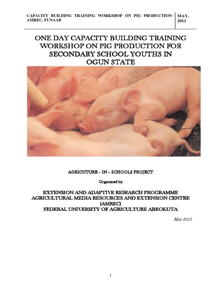Pig Production Training Manual Original | PDF | Wild Boar | Domestic Pig
