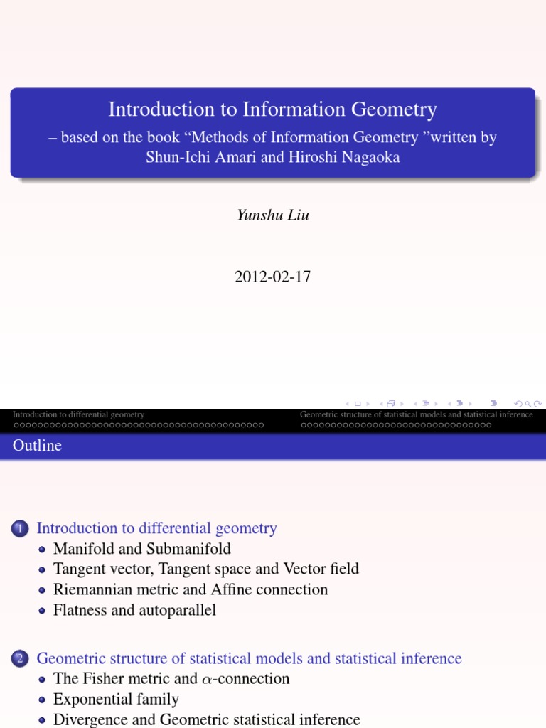 Yunshu InformationGeometry | PDF | Differentiable Manifold | Differential Geometry