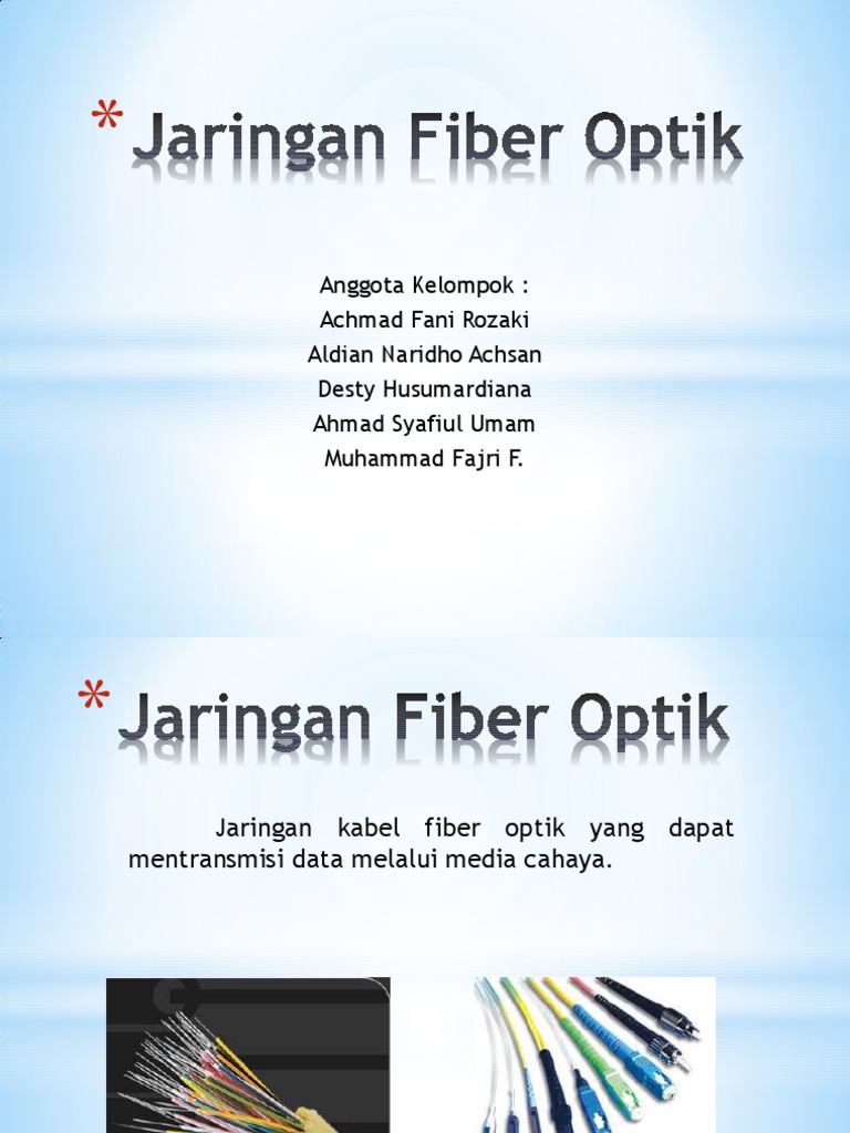 Jaringan Fiber Optik | PDF