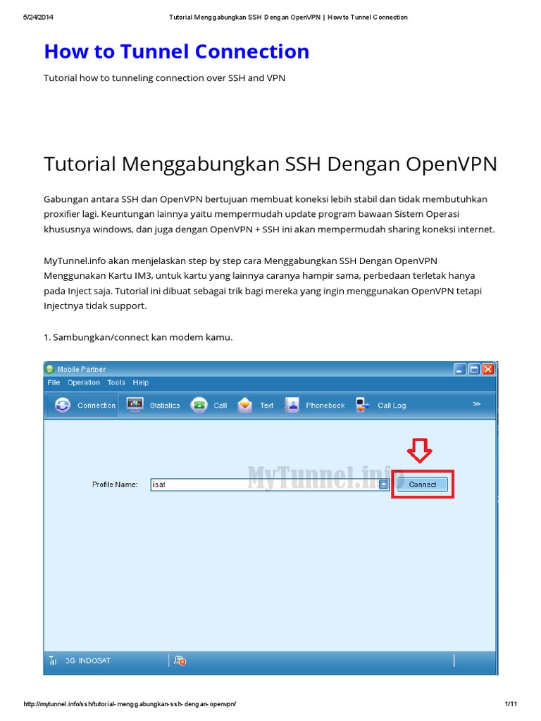 Tutorial Menggabungkan SSH Dengan OpenVPN | PDF
