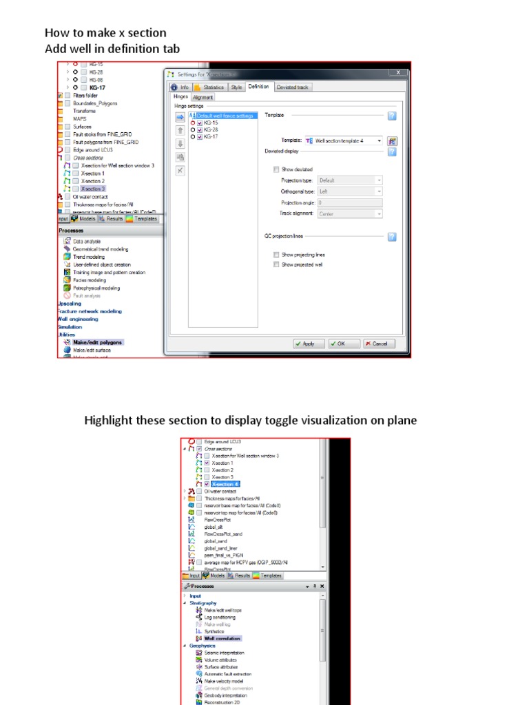 Creating X Sections in Petrel | PDF