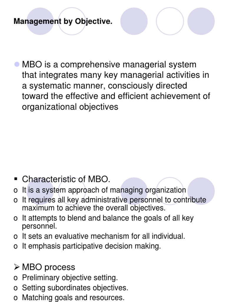 Management by Objective | PDF