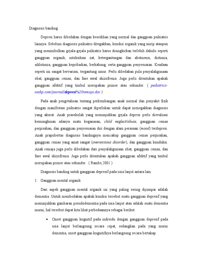 Diagnosis Banding | PDF | Pengembangan Diri