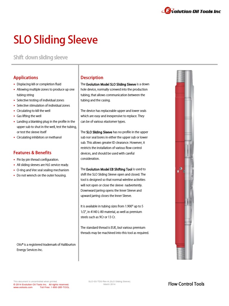 SLO Sliding Sleeve Overview and Benefits | PDF | Alberta | Manufactured ...
