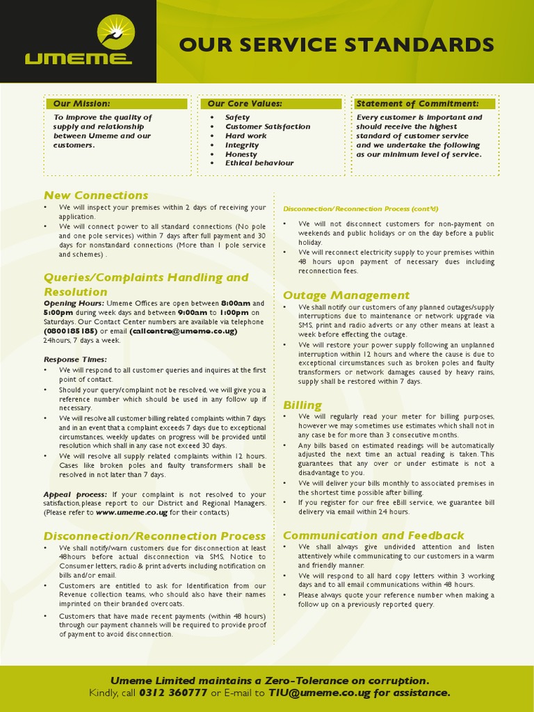 Service Guidelines | PDF | Business