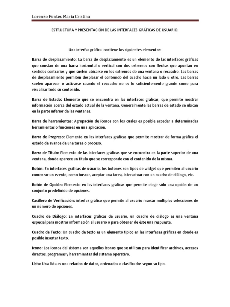 Estructura y Presentación de Las Interfaces Gráficas de Usuario | PDF ...