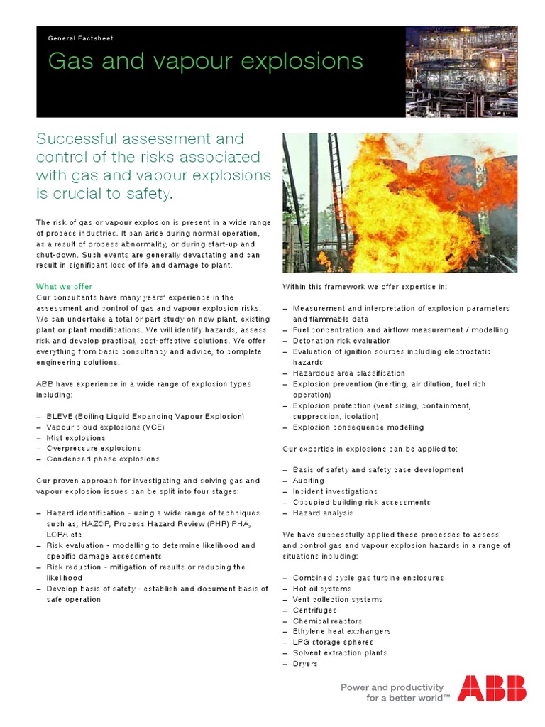 Gas and Vapour Explosions (PRS008a) LowRes PDF | PDF | Safety | Chemistry