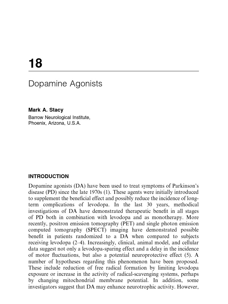 Dopamine Agonists: Barrow Neurological Institute, Phoenix, Arizona, U.S ...