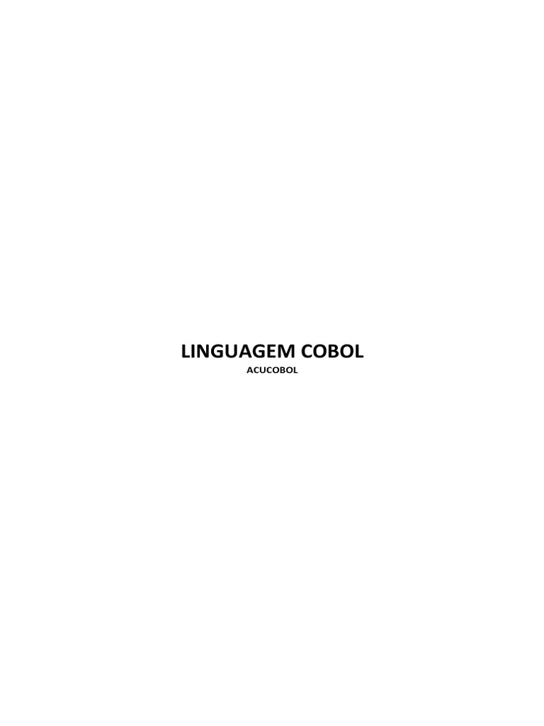 Cobol PDF | PDF | Compilador | Programas