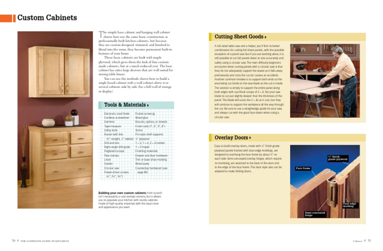 Custom Kitchen Cabinet Building Guide | PDF | Cooking, Food & Wine