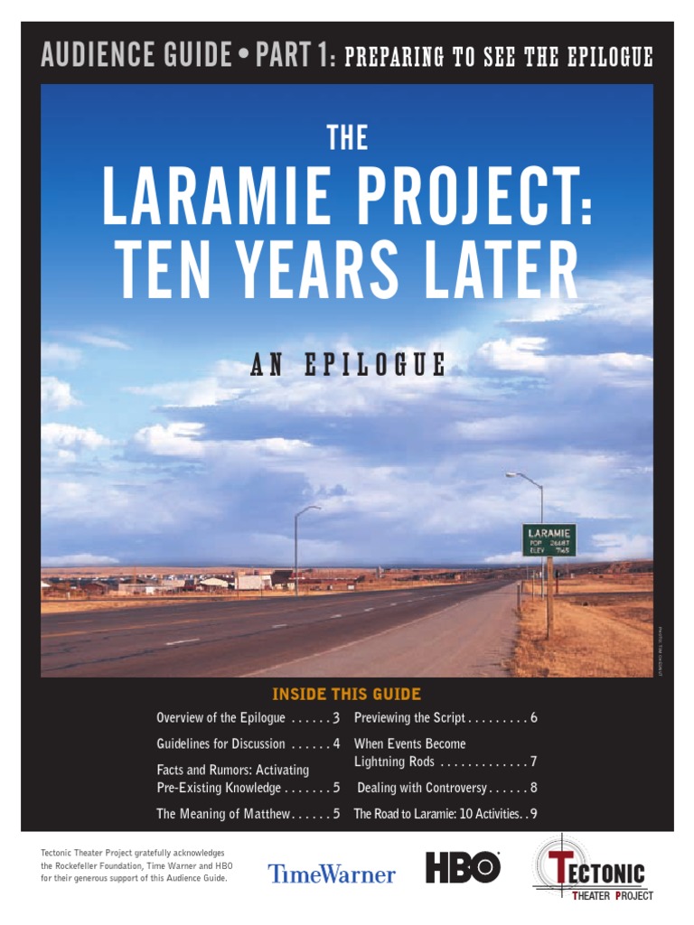 The Laramie Project Audience Guide | PDF | Hate Crimes | Crime Thriller