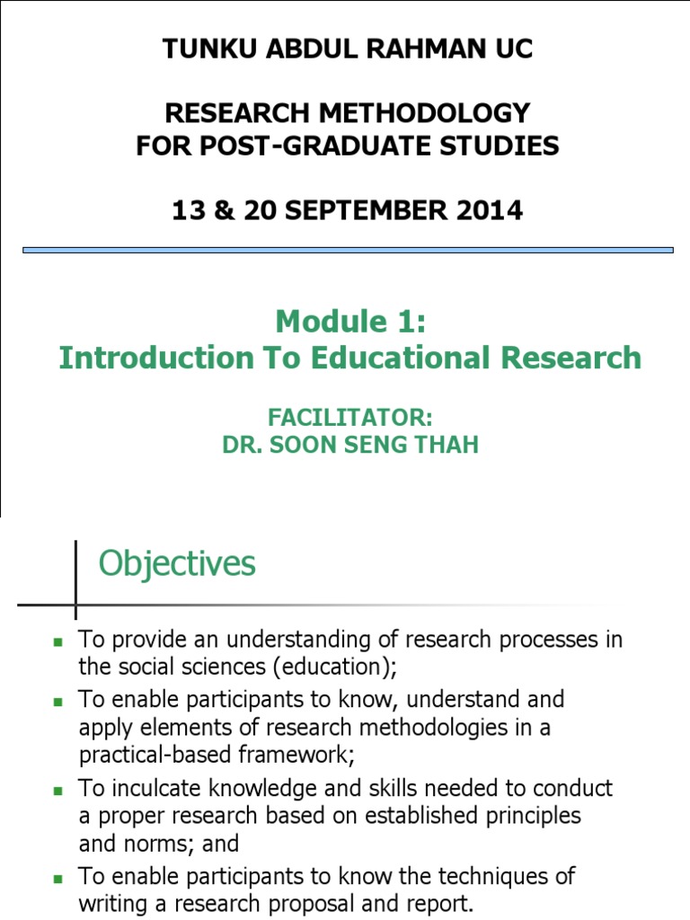 Module 1 - Introduction To Educational Research | PDF | Quantitative ...