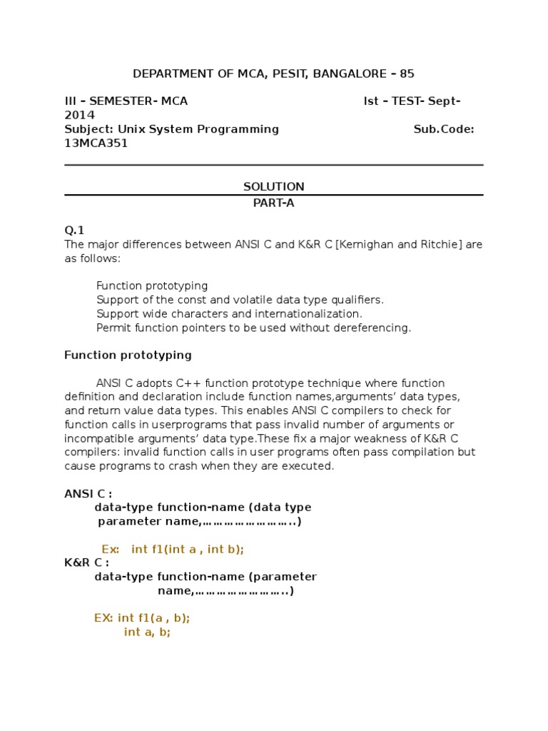 Unix System Programming QA | PDF | C (Programming Language) | Data