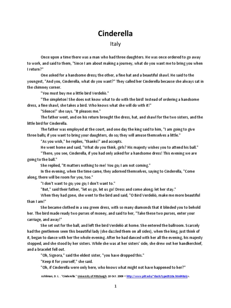 Cinderella Italy | PDF | Cinderella
