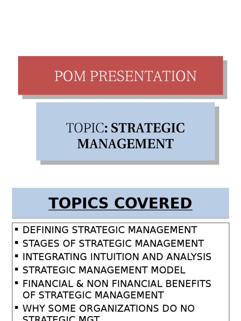 Strategic Management PROJECT | PDF | Strategic Management | Evaluation