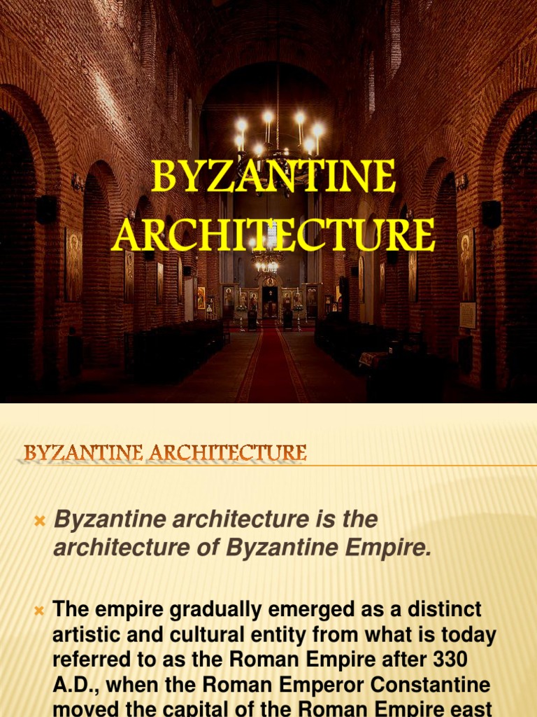 Byzantine Architecture | PDF | Constantinople | Byzantine Empire