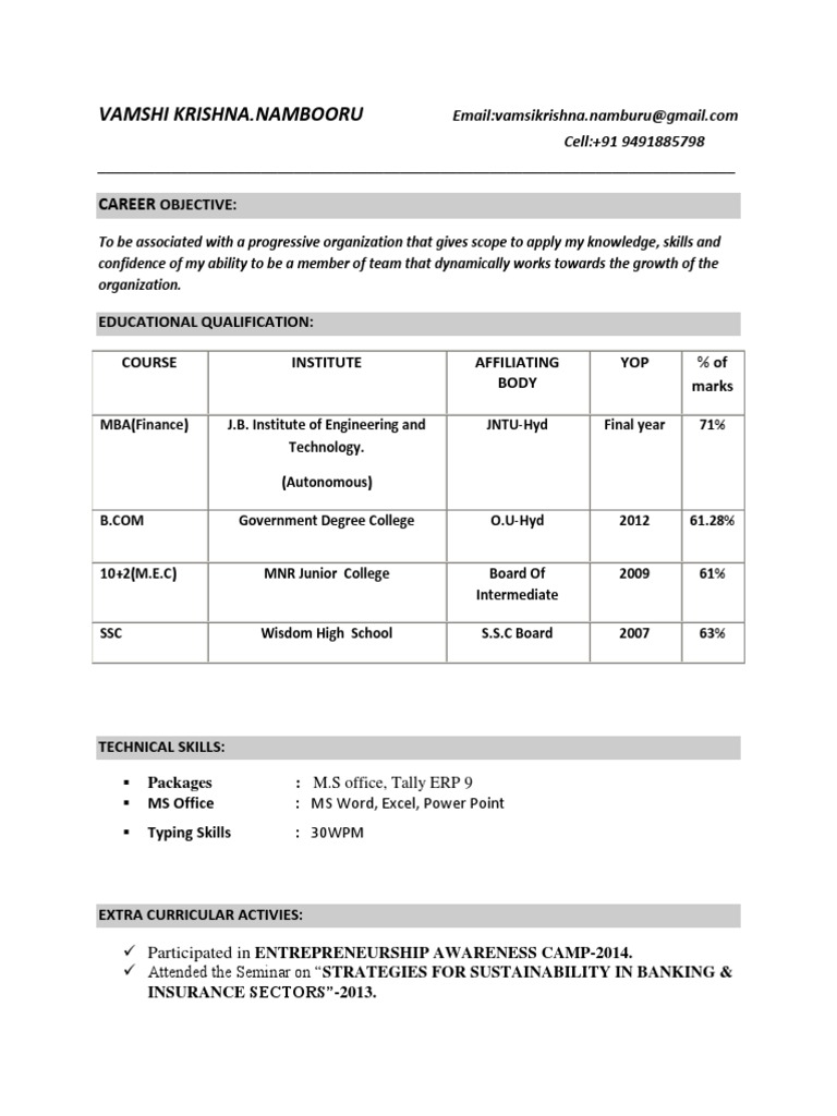 Vamshi Krishna - Nambooru: Career | Download Free PDF | Investor | Investing