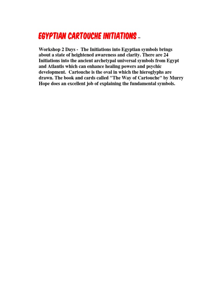 Cartouche and Yod | PDF | Osiris | Isis