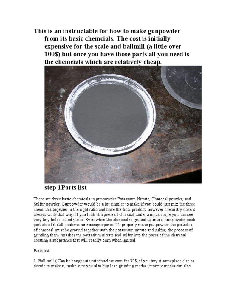 This is an Instructable for How to Make Gunpowder From | Gunpowder ...