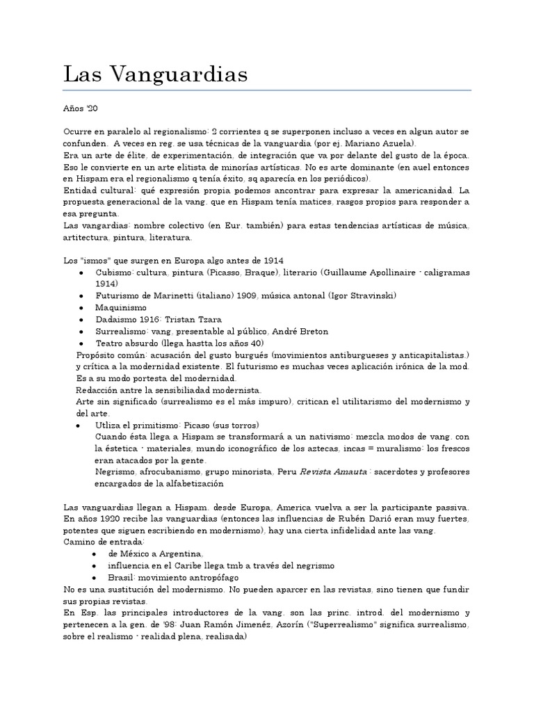 Significado y Ejemplos de Vanguardias | PDF | Vanguardia | Cuba