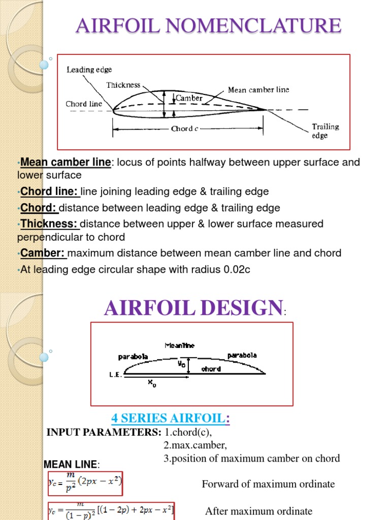 Airfoil Nomenclature | PDF | Lift (Force) | Airfoil