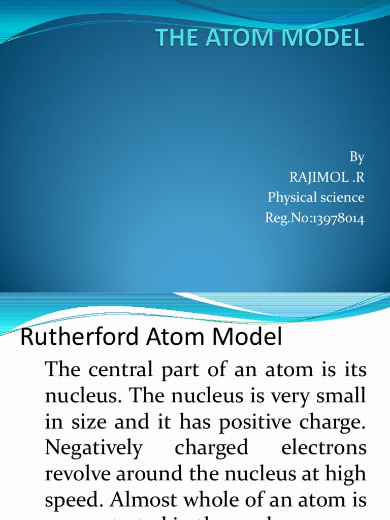Rutherford and Bohr Atom Models | PDF | Art | Technology & Engineering