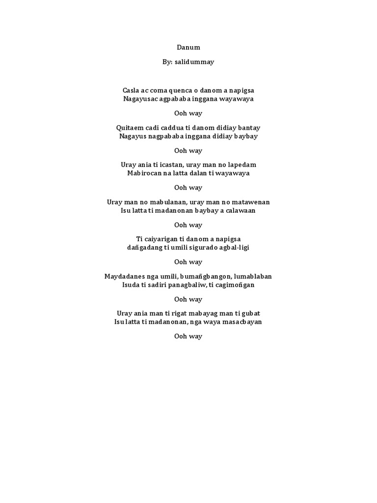 Danum by Salidummay | PDF