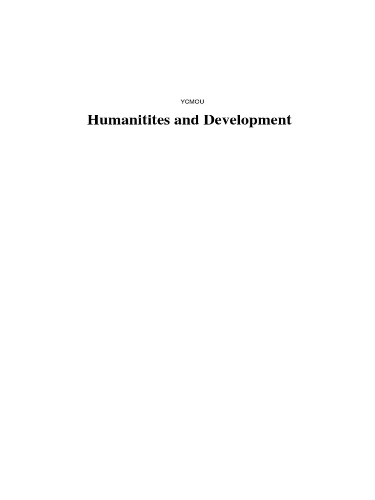 Humanitites and Development | PDF | Humanities | Social Science