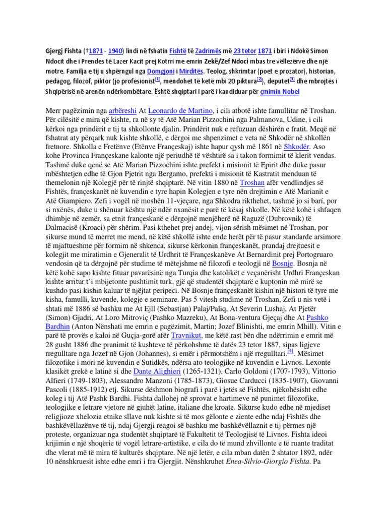 Gjergj Fishta | PDF