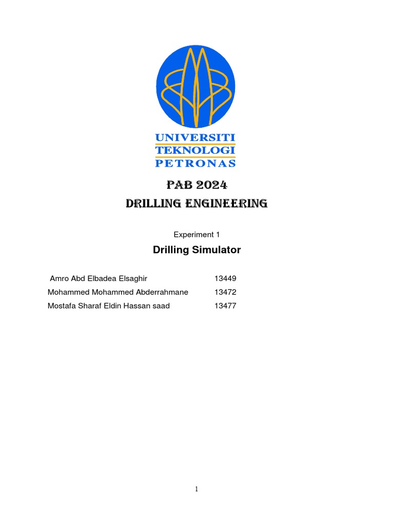 Drilling Simulator Lab Report Final Pdf Casing Borehole