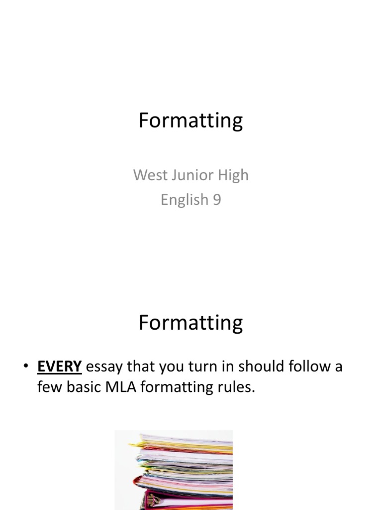 Formatting | PDF