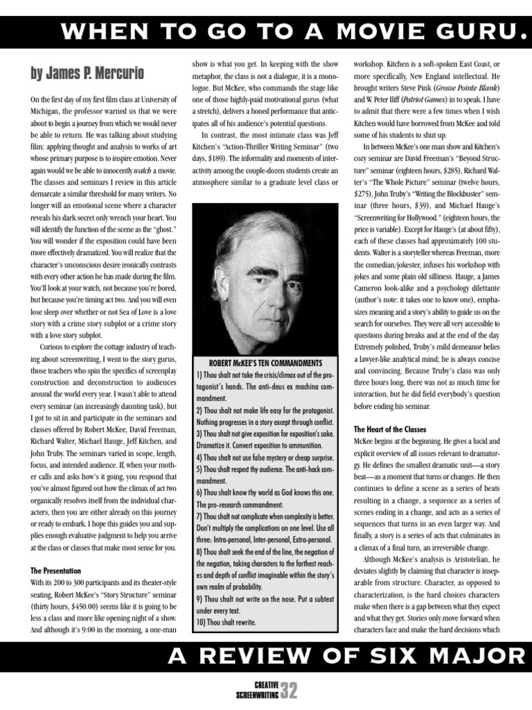 Whentogotoamovieguru : by James P. Mercurio | PDF | Screenwriting | Writers