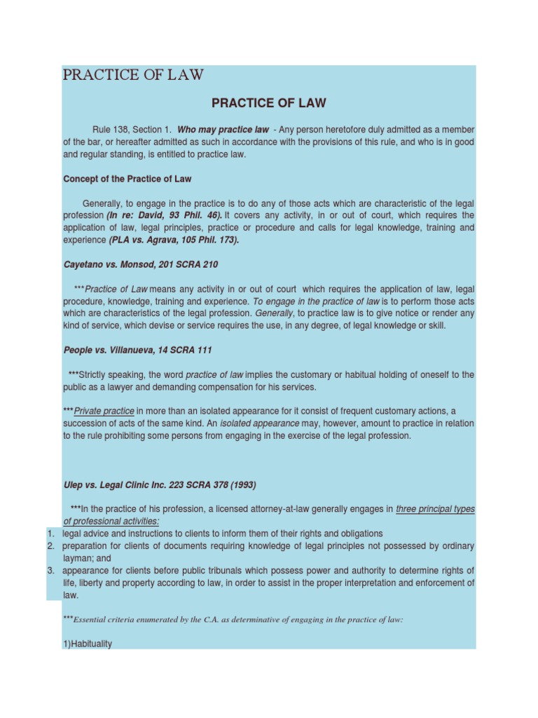 Practice of Law | Practice Of Law | Lawyer